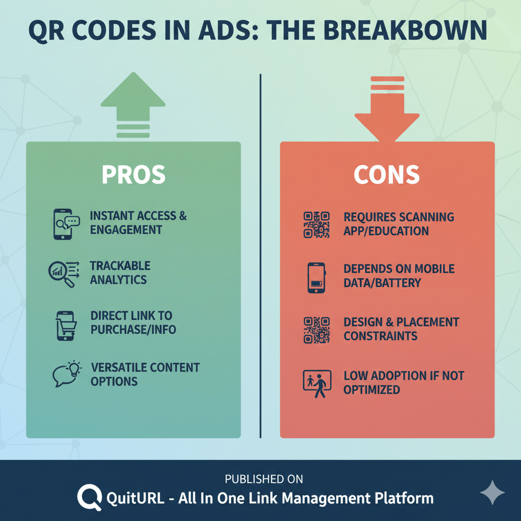 What Are the Pros and Cons of Ads With QR Codes? - QuitURL